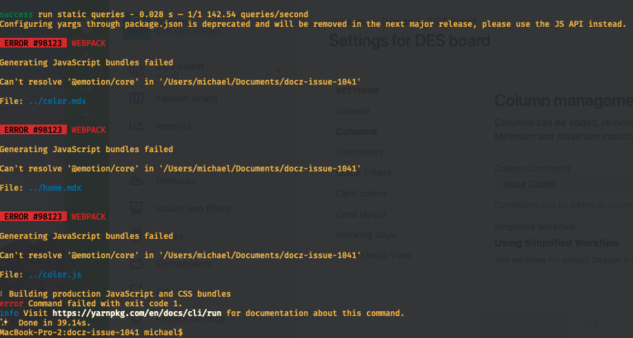 Can T Resolve Emotion Core Webpack Error On Docz Build · Issue 1041 · Doczjs Docz · Github