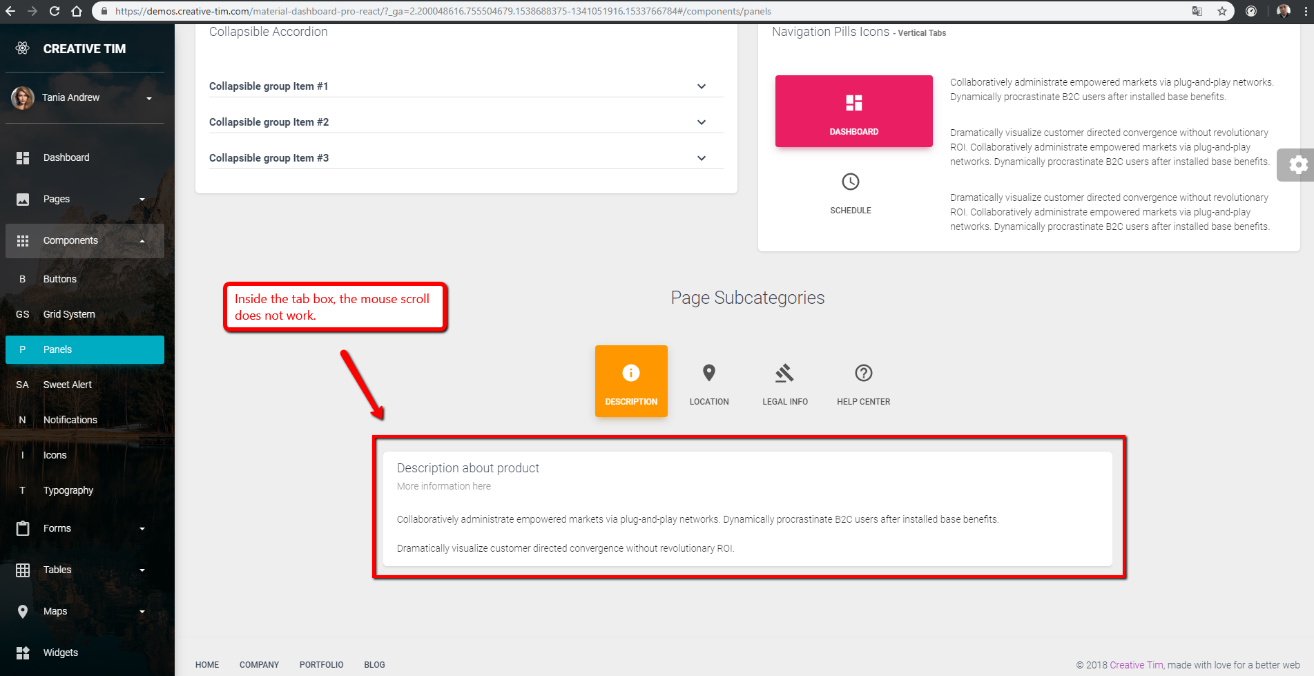 Panels Components · Issue #87 · creativetimofficial/ct-material-dashboard-pro-react · GitHub