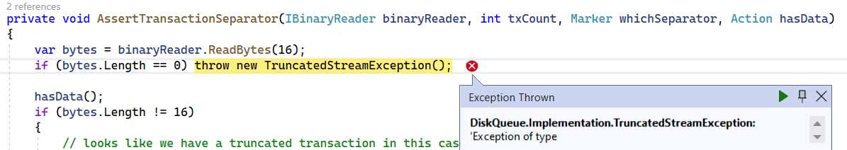 Exception thrown: 'DiskQueue.Implementation.TruncatedStreamException' · Issue #23 · i-e-b ...