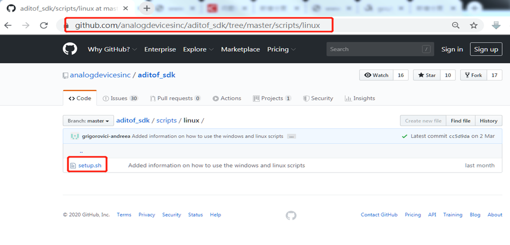 execute the Setup.sh scripts to proceed Linux setup fails · Issue #303 · analogdevicesinc/aditof ...