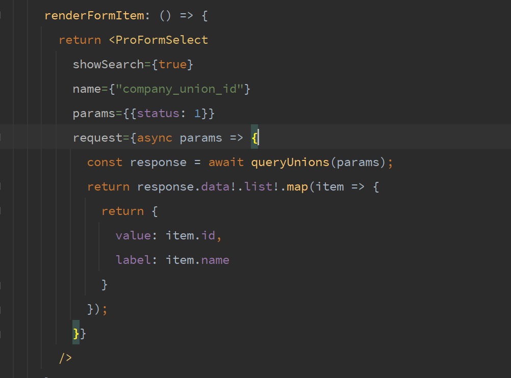 🧐[问题]ProFormSelect设置showSearch，使用request获取数据，默认的查询字段是keyWords，如何修改这个字段名称？ · Issue #3443 · ant ...
