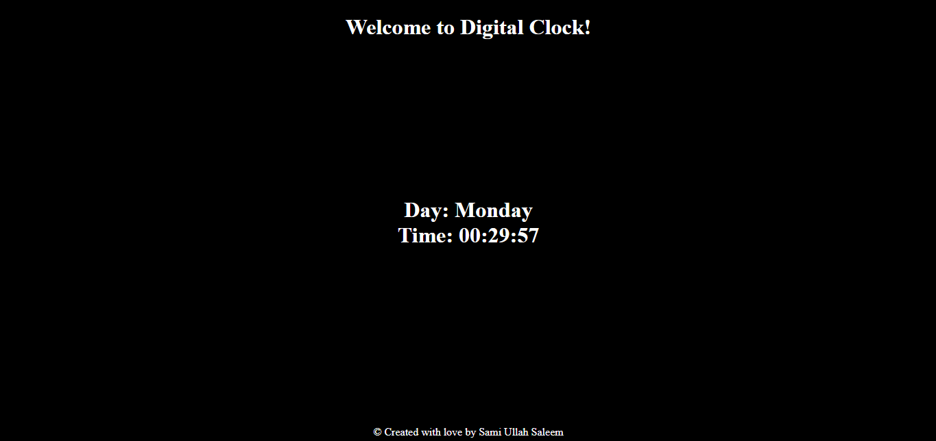 Github Samiullahsaleemdigitalclock Digital Clock Created In Javascript
