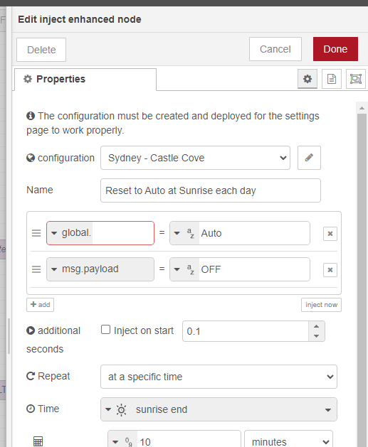 Time Inject - Enhanced - another bug i think · Issue #530 · rdmtc/node-red-contrib-sun-position ...