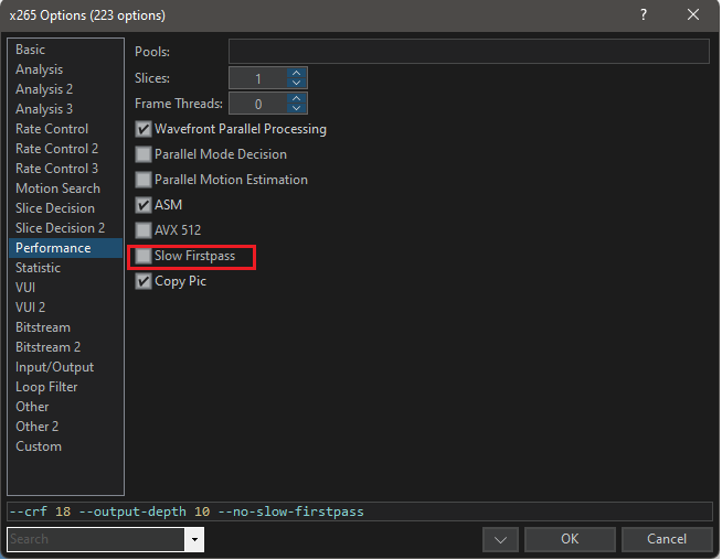 How to enable turbo 1st pass for x265 encoding? · Issue #813 · staxrip/staxrip · GitHub