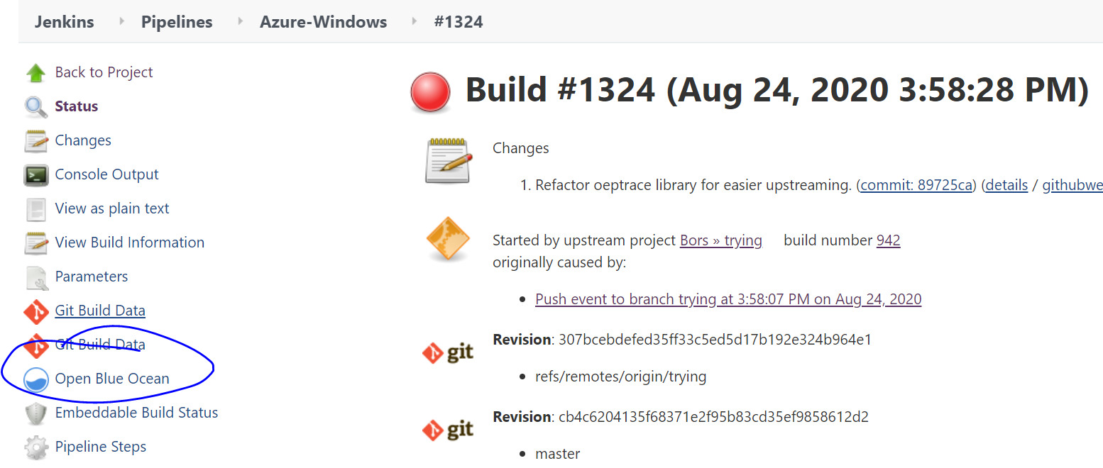 Some jenkins builds don't have links to the build logs for each pipeline · Issue #2878 ...