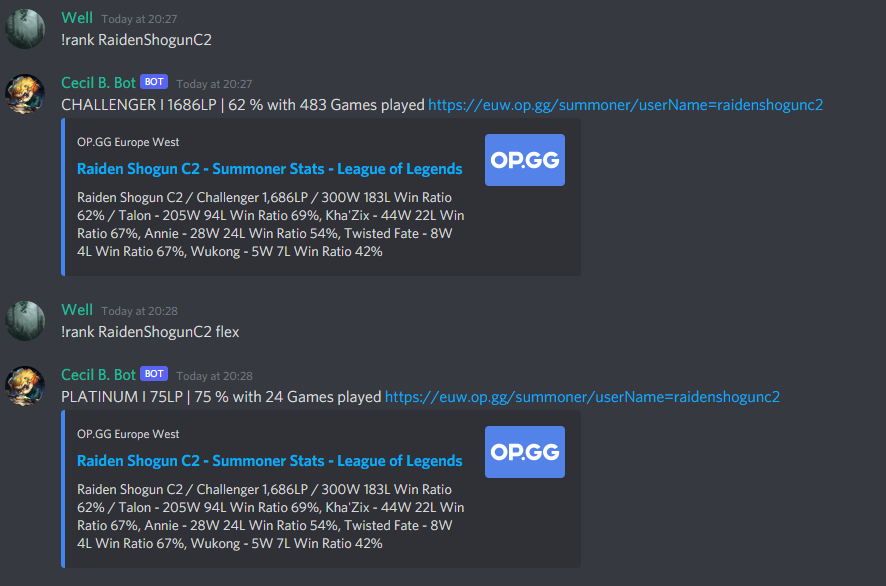 GitHub - Wellbek/CecilBBot: Simple League of Legends statstracker discord bot