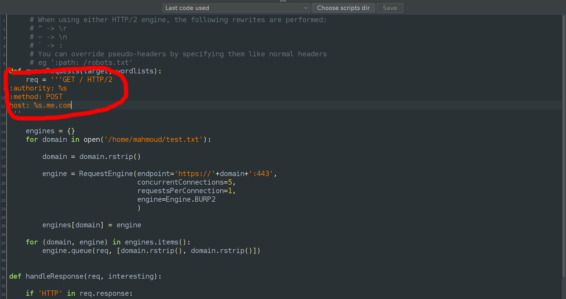 I'm Trying To Use multiHost.py Script With HTTP/2 Engine But I Can't So ...