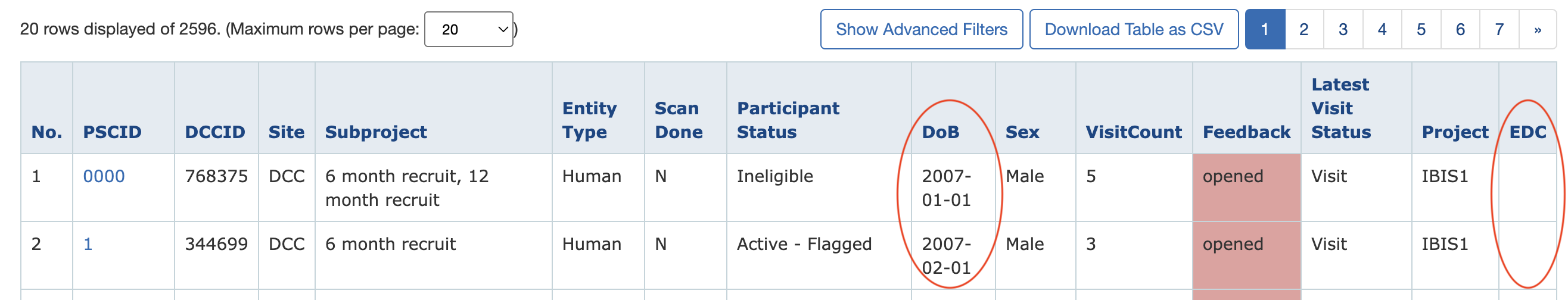 Replace DoB/EDC with 'Derived Age' in FrontEnd · Issue #8357 · aces/Loris · GitHub