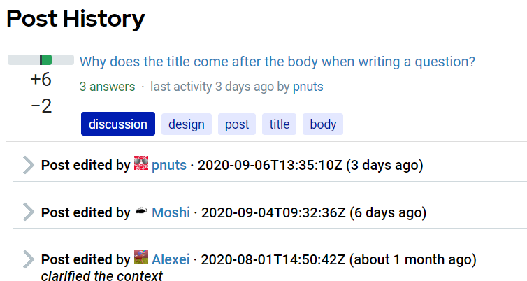 Last edited notice on post and post history don't match · Issue #174 ...