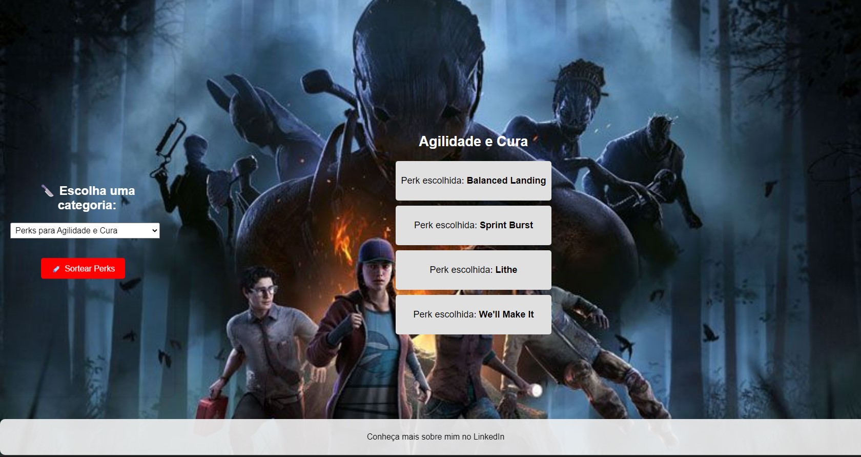 GitHub - GleisonAmorim/Sorteio-de-Perks-Dead-by-Daylight: Perk drawer for the game Dead By Daylight