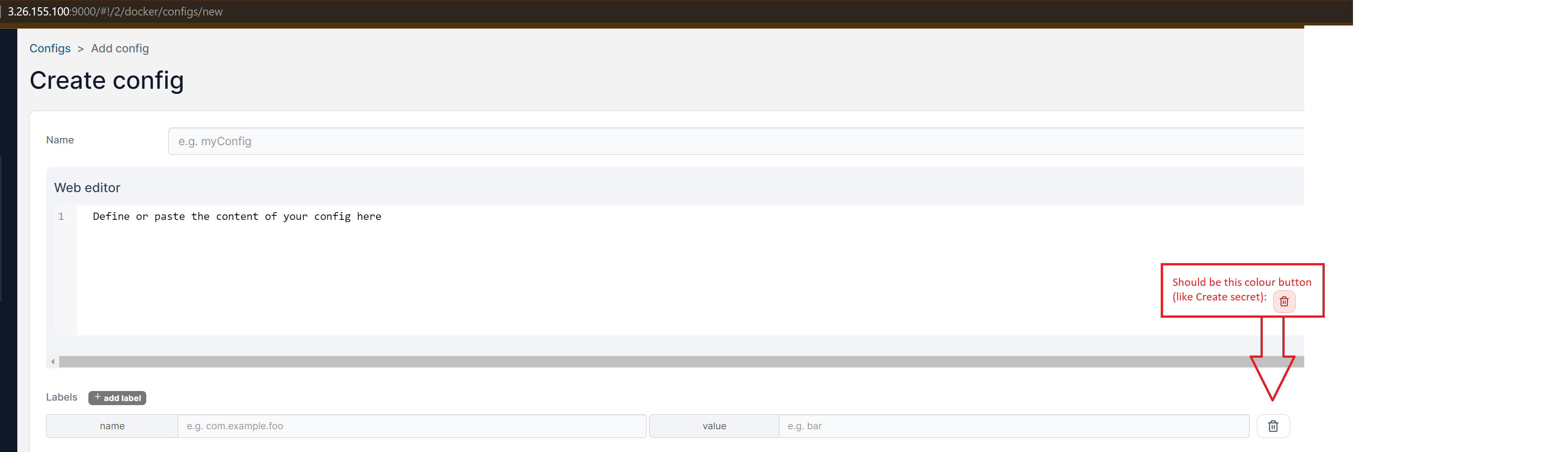 some delete button is not following standard UI style · Issue #7739 · portainer/portainer · GitHub