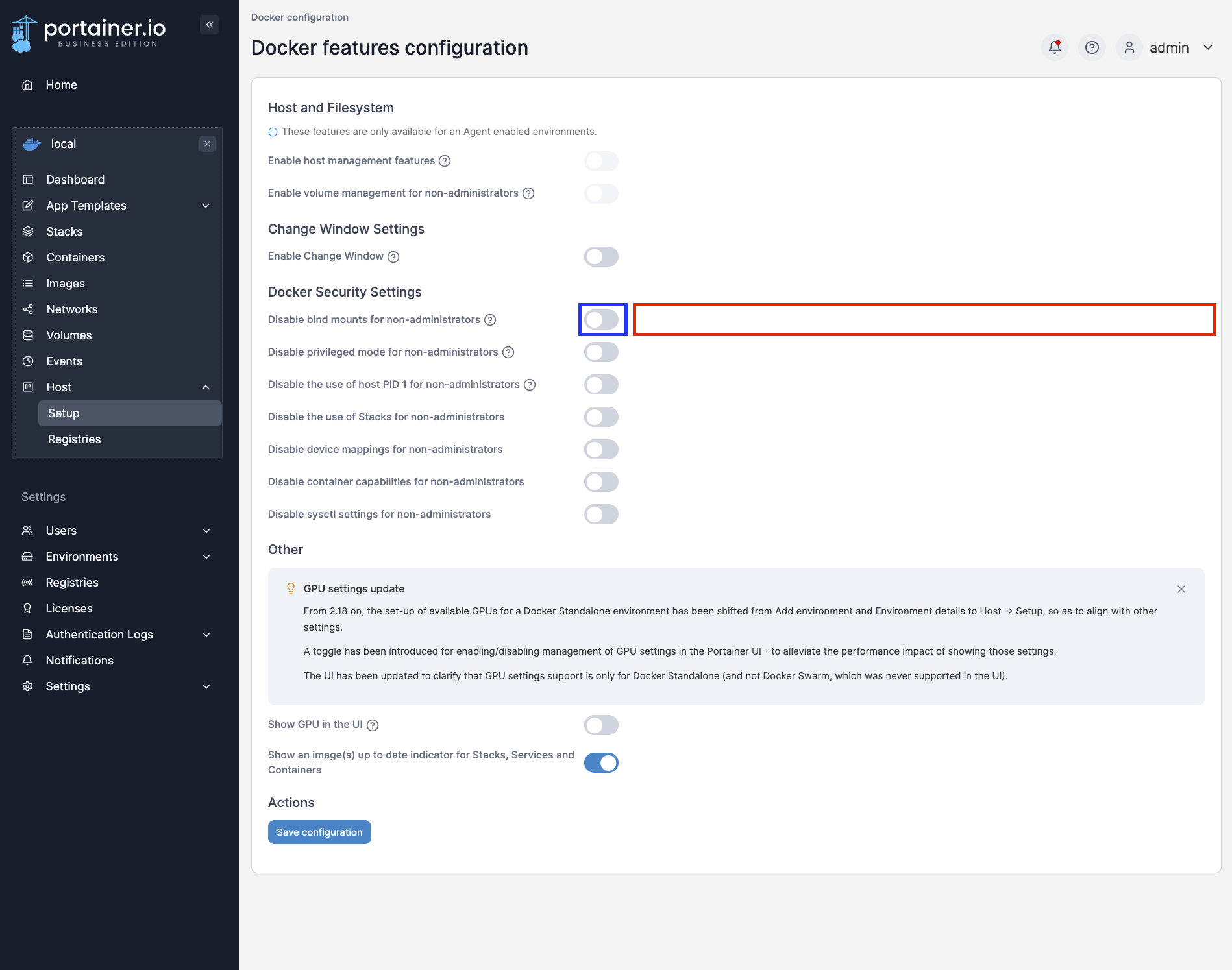 Toggle can be triggered outside of component · Issue #10324 · portainer/portainer · GitHub