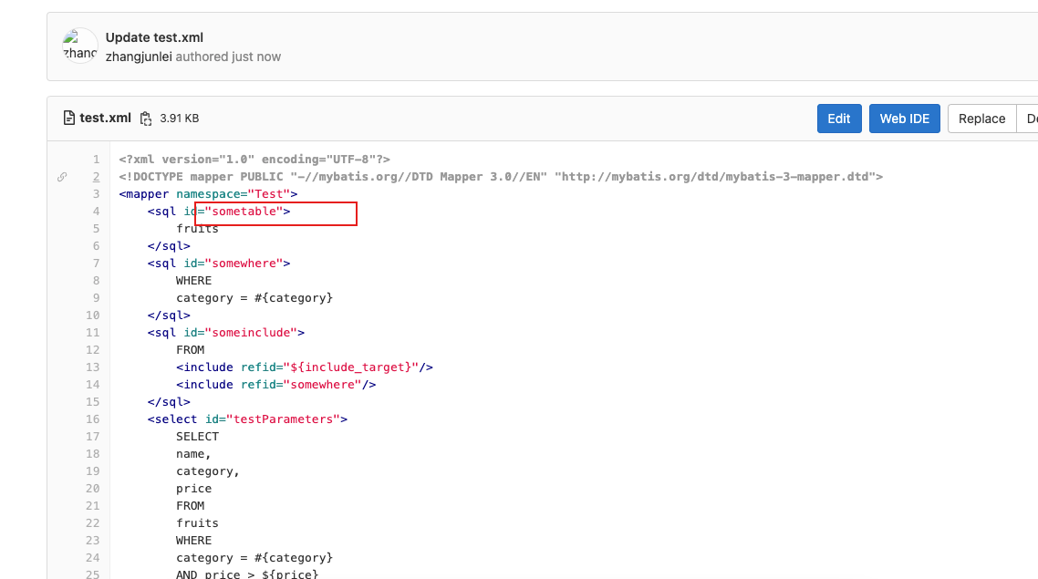 MyBatis scanner panic when xml refid not found · Issue #189 · actiontech/sqle · GitHub