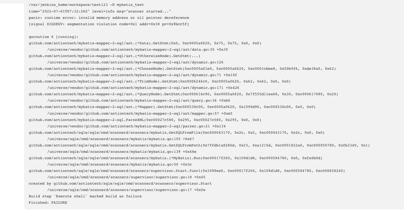 SQLE scanner 解析带有空otherwise标签的 mybatis XML时异常崩溃 · Issue #563 · actiontech/sqle · GitHub