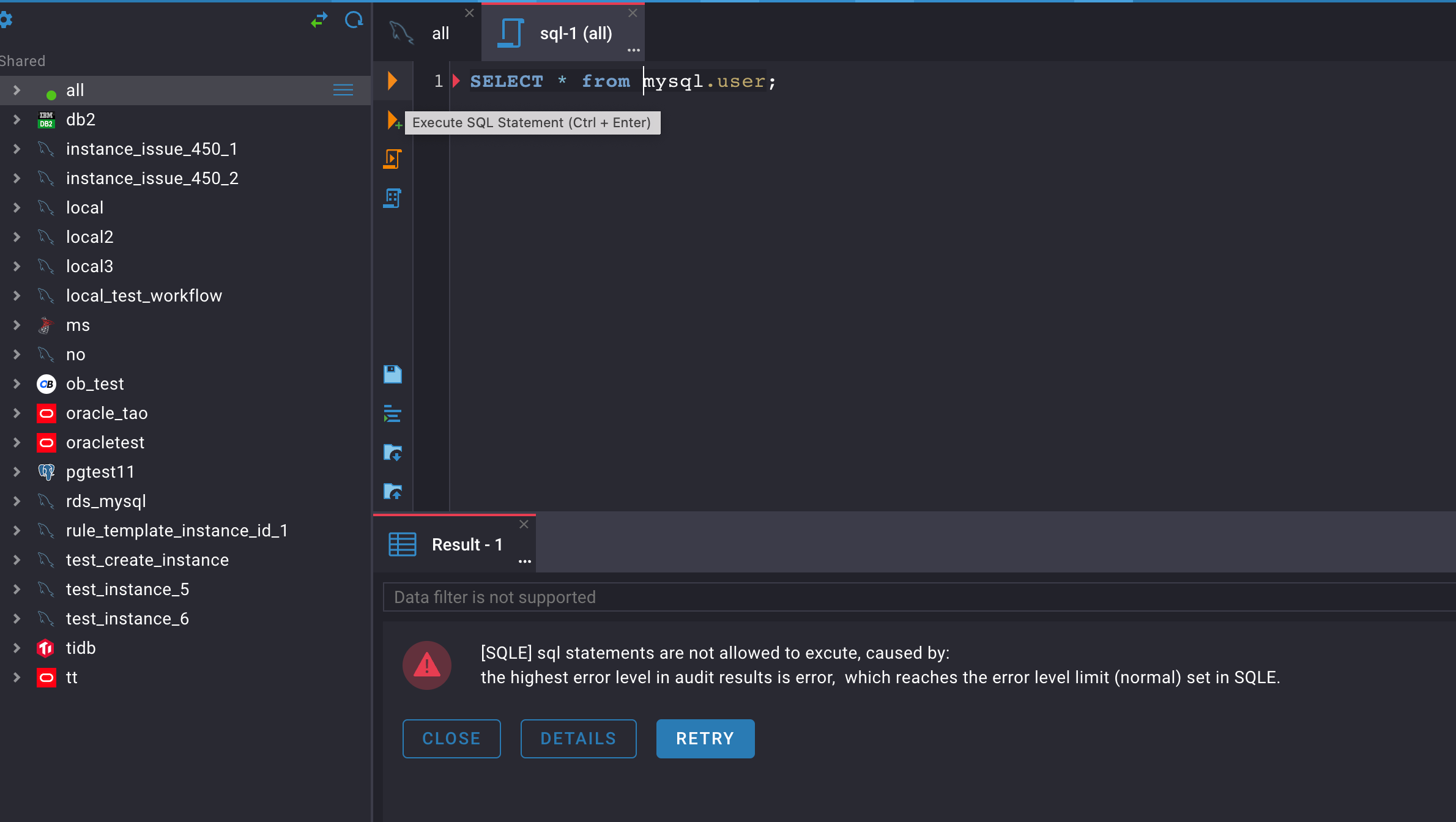 CloudBeaver改为使用实例绑定的模板中启用的的静态规则审核 · Issue #964 · actiontech/sqle · GitHub
