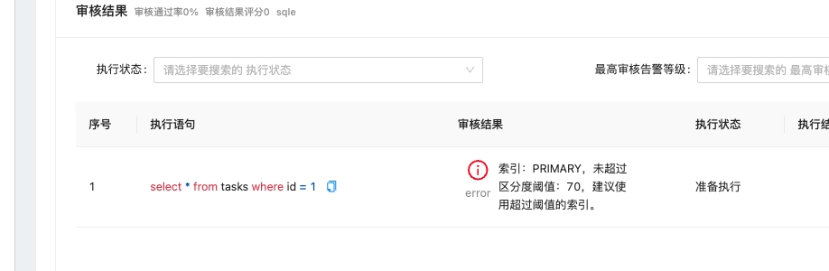 白名单字符串匹配失败以及sql偶现触发审核问题 · Issue #1965 · actiontech/sqle · GitHub