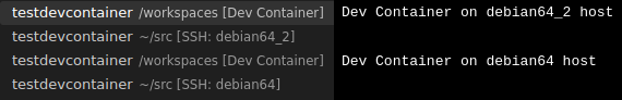 Dev Container through SSH sometimes only shows "[Dev Container]" instead of "[Dev Container ...