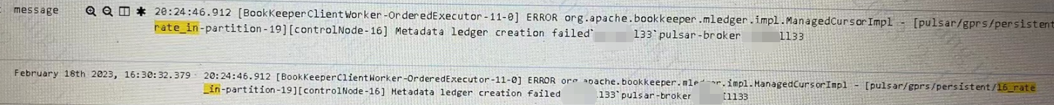 [Bug] Metadata ledger creation failed · Issue #19563 · apache/pulsar · GitHub