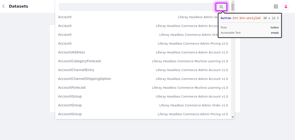 Missing discernible text on `ClayDropDown.Search` · Issue #5377 · liferay/clay · GitHub