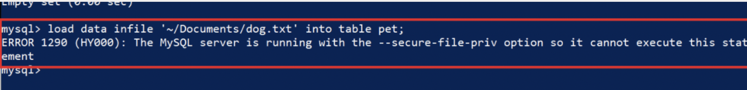 No Obvious “securefilepriv” Prompt When Load Data Error · Issue 981 · Oceanbaseoceanbase