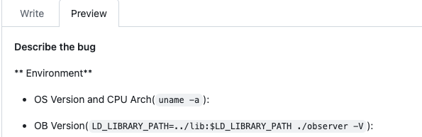 Enhancement Some Enhancement About Issue Template · Issue 1395 · Oceanbaseoceanbase · Github