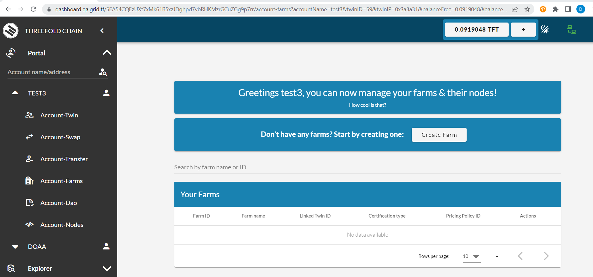 the created farms doesn't appear in the farms table · Issue #173 ...