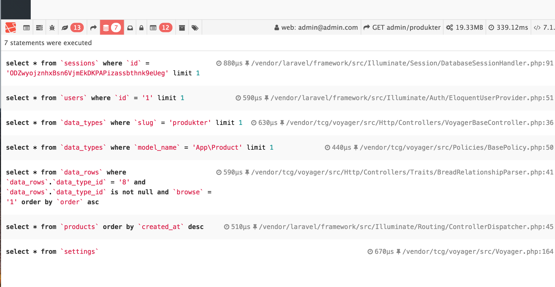 excessive queries · Issue #2805 · thedevdojo/voyager · GitHub