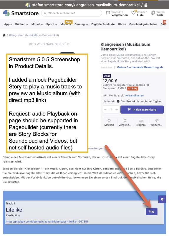 Feature Request: Page Builder Audio Block for Direct MP3 or other Audio Files Playback · Issue ...