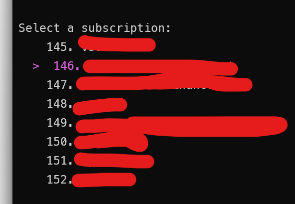 `rad init --full` doesn't show correct default Azure subscription when you have more than 100 ...
