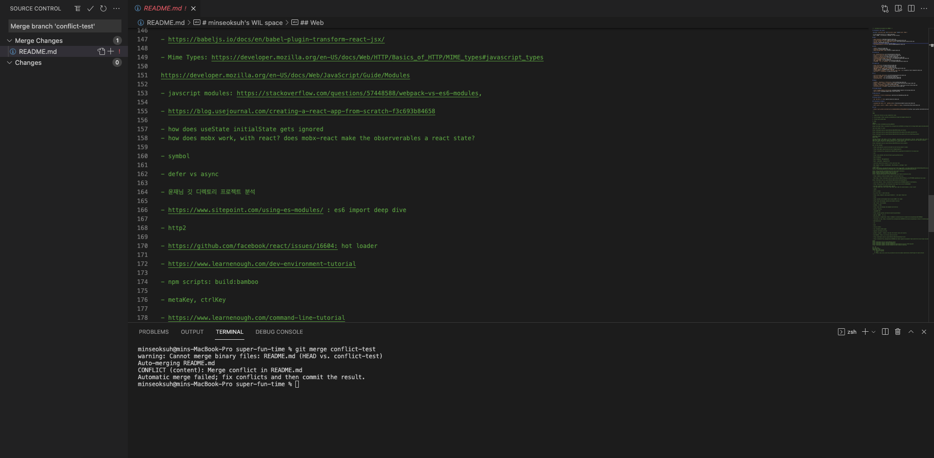 Merge conflict diff not shown in VSCode · Issue #130179 · microsoft/vscode · GitHub