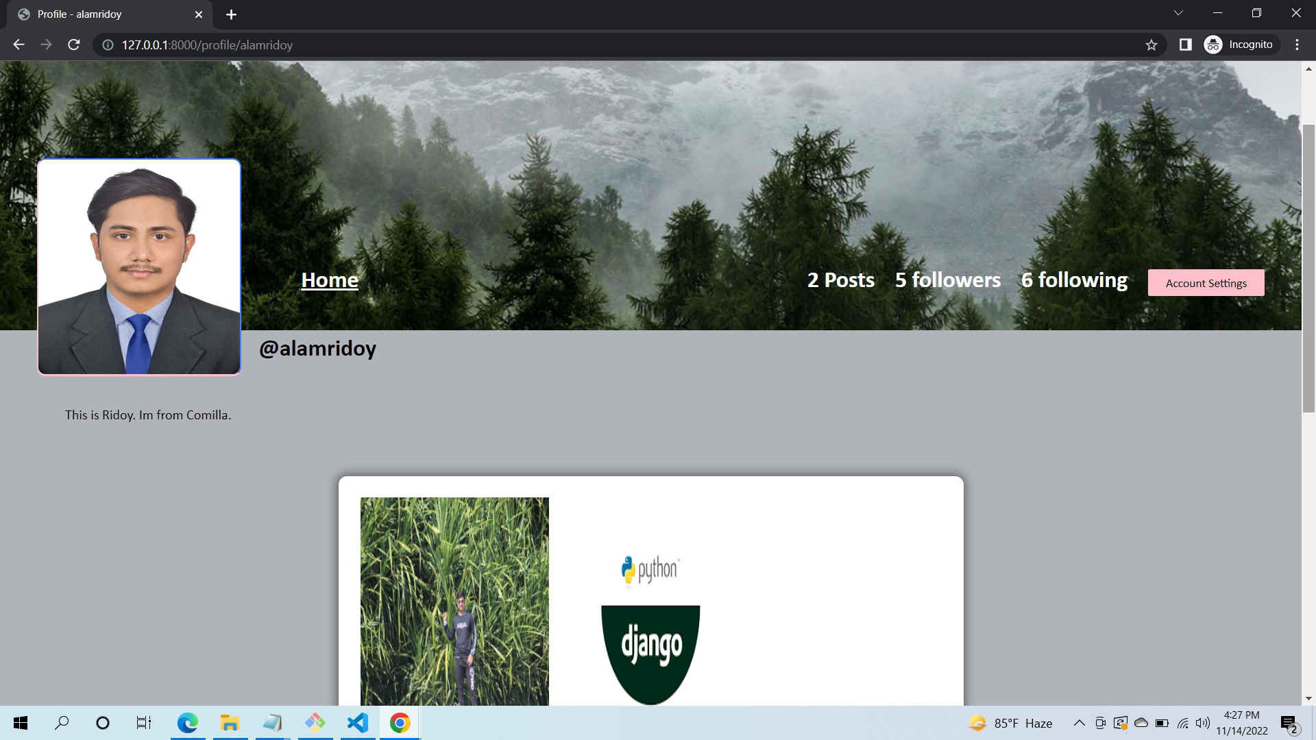 GitHub - alamridoy/social-media-django: This is Social Media django app. This is just ...