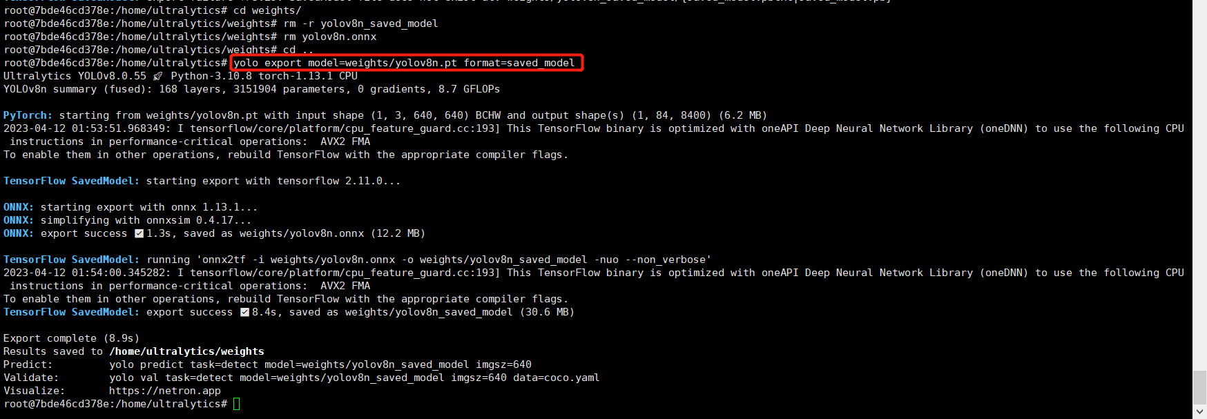How Can I Get Params Of Exported Saved Model · Issue 1944 · Ultralytics Ultralytics · Github