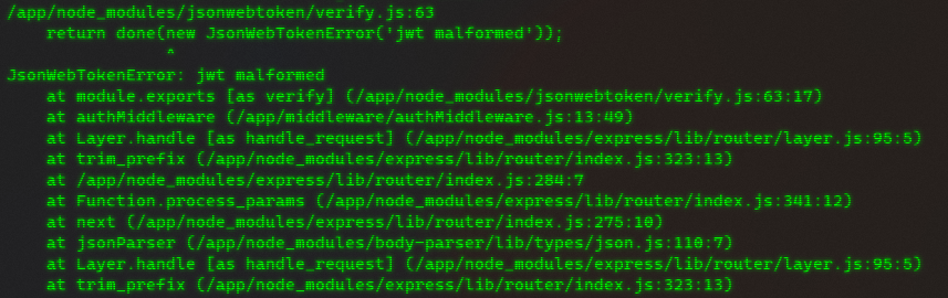 Bug: Server crash on JWT malformed · Issue #204 · ishLearn/ishLearn · GitHub