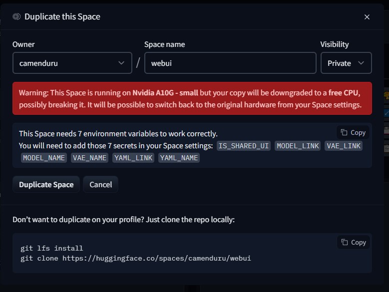 Ability to Edit "Duplicate this Space" Tutorial · Issue #550 · huggingface/hub-docs · GitHub