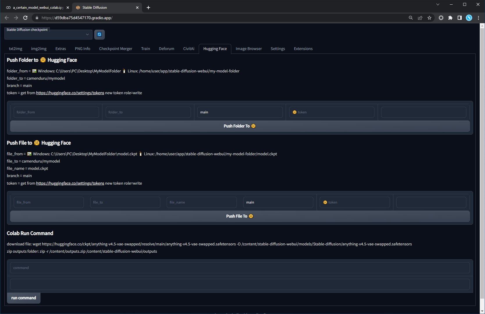 Adding a cell for simple results download · Issue #16 · camenduru/stable-diffusion-webui-colab ...