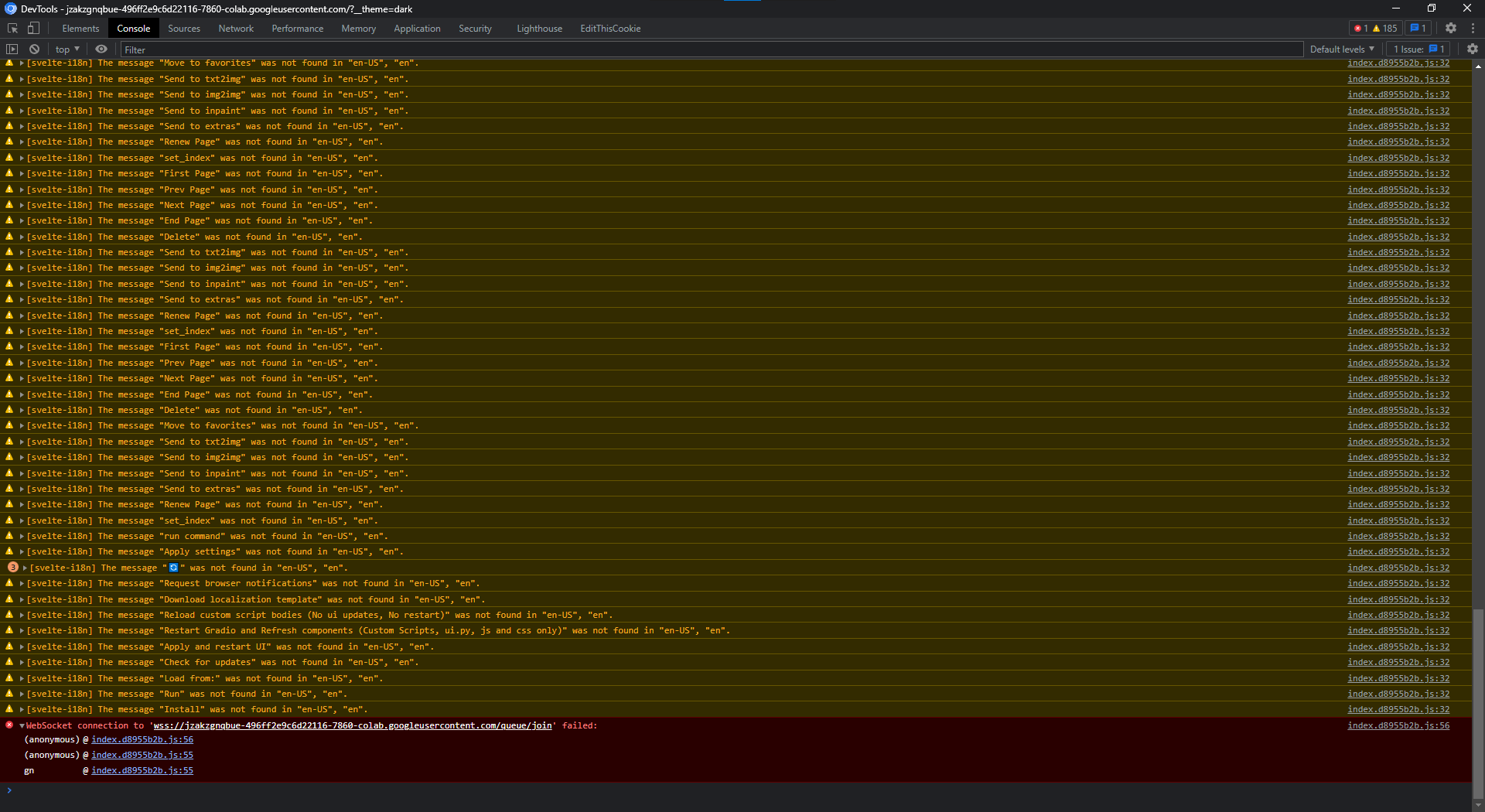 [Bug]: Private webui colab url doesn't work · Issue #188 · camenduru/stable-diffusion-webui ...