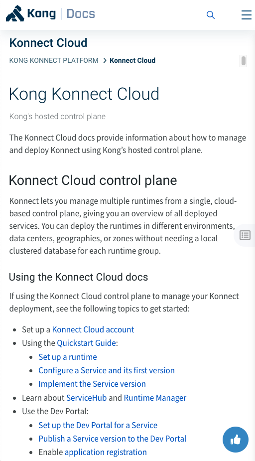 Improve pop-out mobile left sidebar menu · Issue #3153 · Kong/docs.konghq.com · GitHub