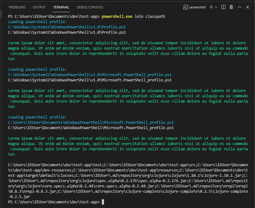 clojure-lsp.out shows "The filename, directory name, or volume label syntax is incorrect" as the ...