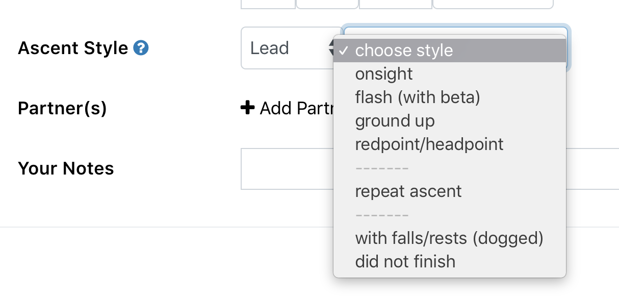 Custom tick type selector with inline help when logging ascents · Issue #3158 · theCrag/website ...