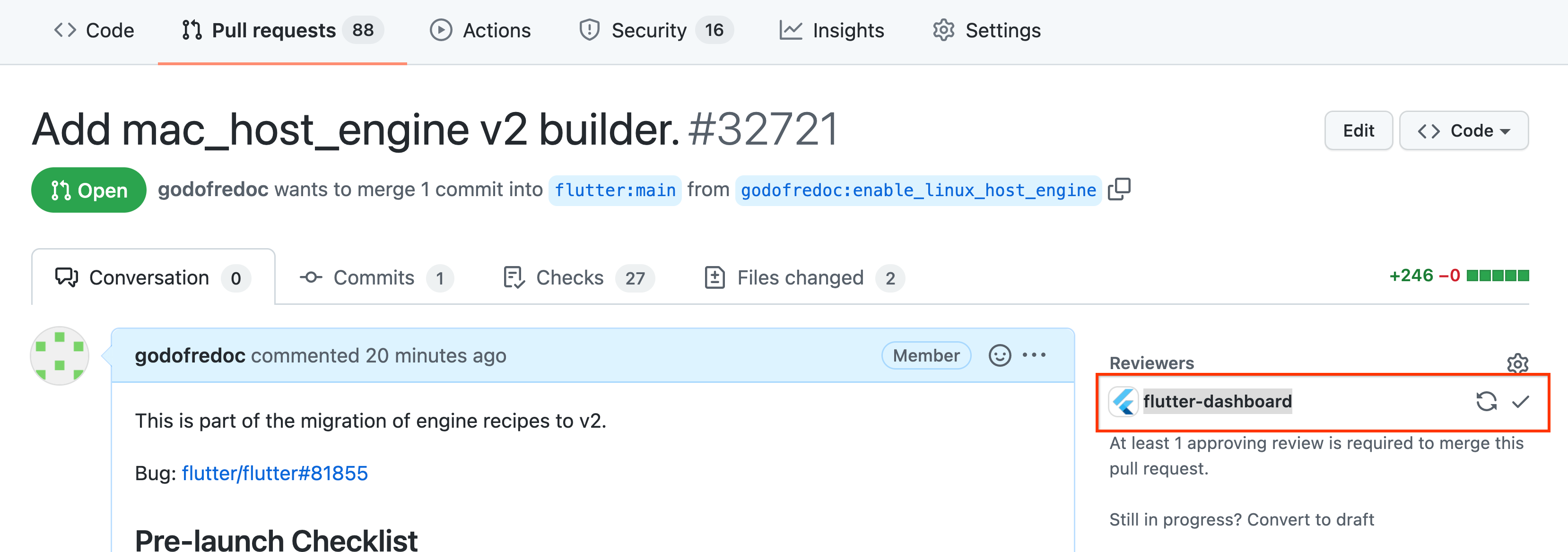 Flutter-dashboard auto-approving all the PRs · Issue #102017 · flutter/flutter · GitHub