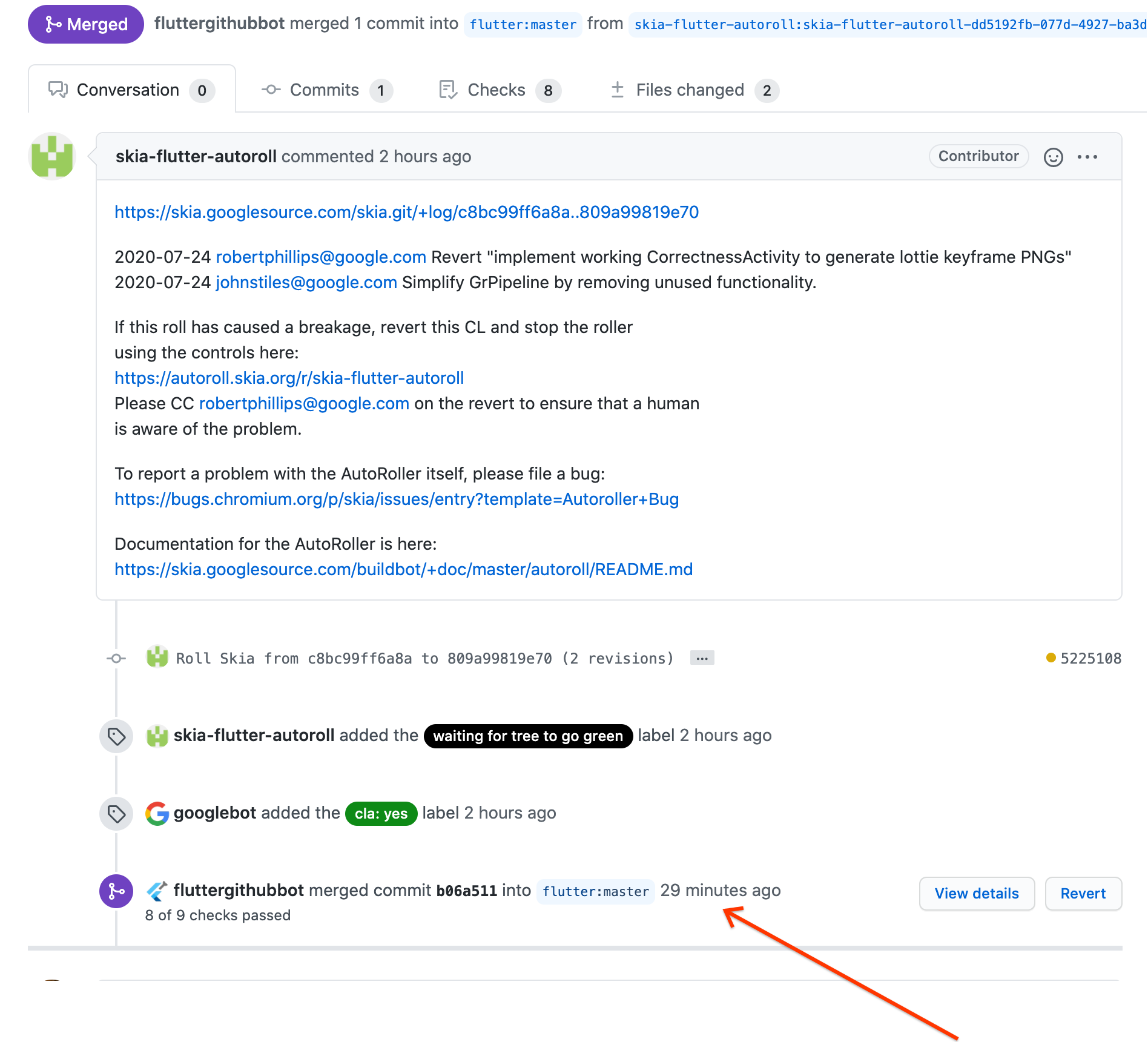 merge bot is landing changes with pending tasks · Issue #62211 · flutter/flutter · GitHub