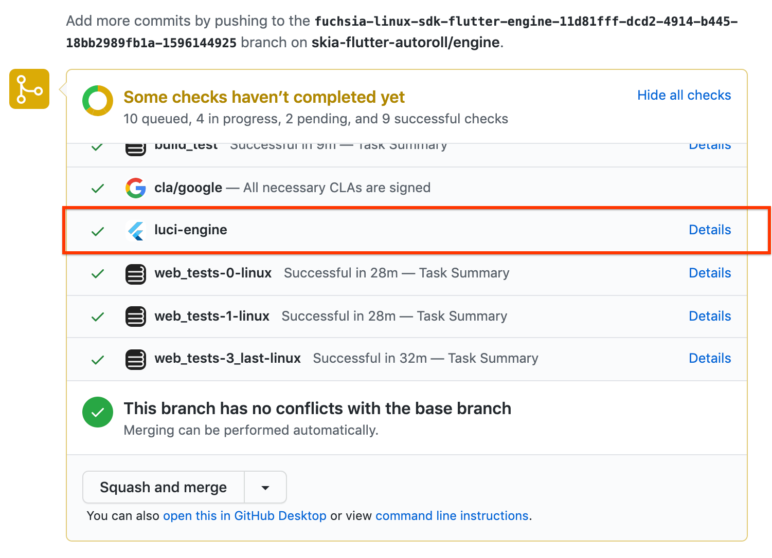 Infra failures on LUCI don't seem to create red checks on GitHub · Issue #62503 · flutter ...