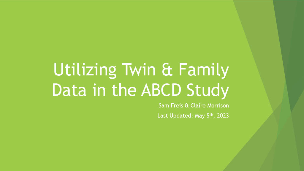 GitHub - sfreis/ABCDfamilies: Code for working with the family level ...