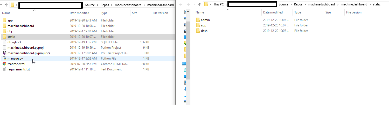 Cannot find the static files from when running the demo app. FileNotFoundError bootstrap.min.css ...