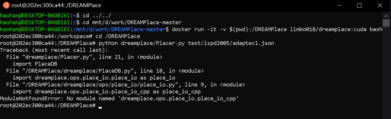 ERROR in "import dreamplace.ops.place_io.place_io_cpp as place_io_cpp" · Issue #28 · limbo018 ...