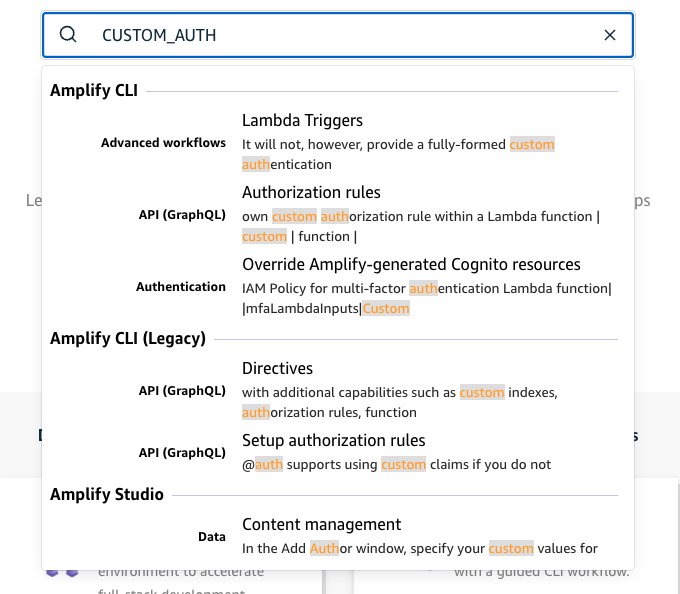 Algolia search isn't returning some results · Issue #4384 · aws-amplify/docs · GitHub