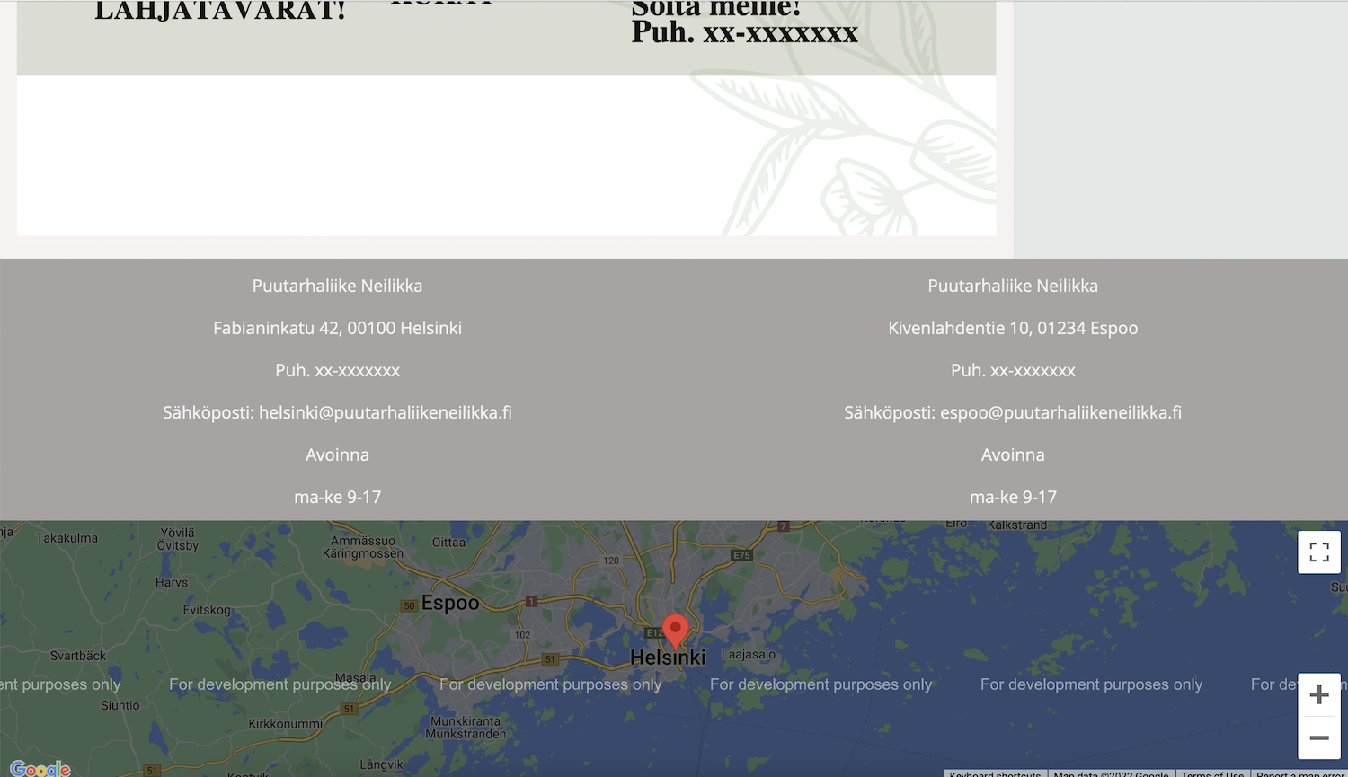 GitHub - annaolme/Puutarhaliike_Neilikka: Omnia project.