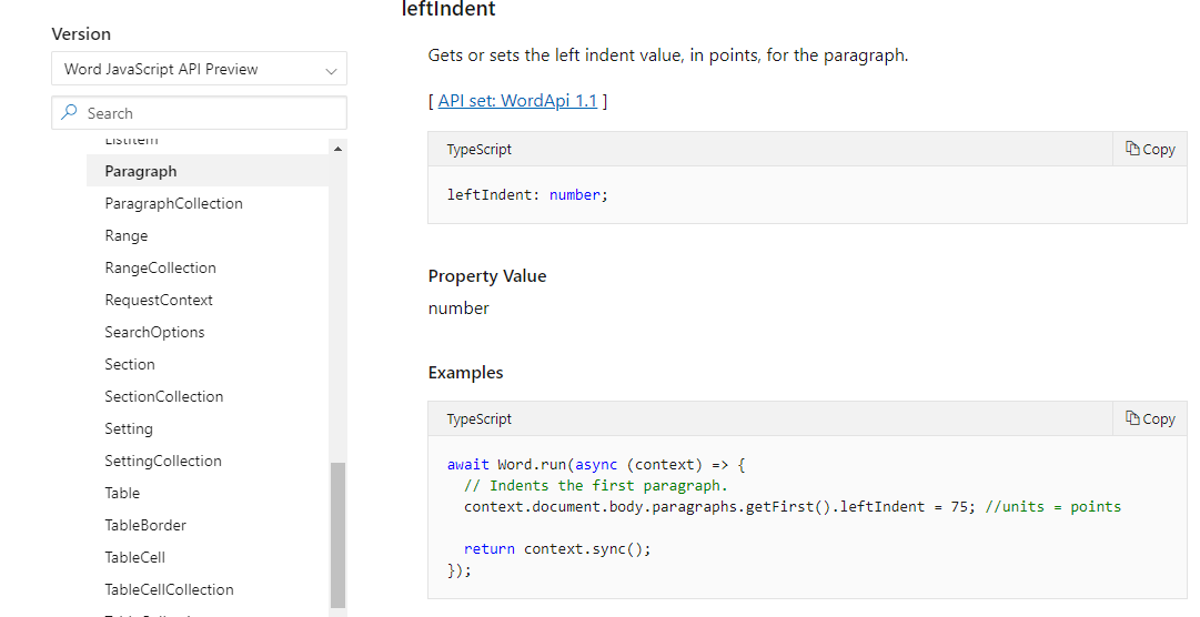 Indent and alignment not working in office-js-in-word WordApi 1.1 ...