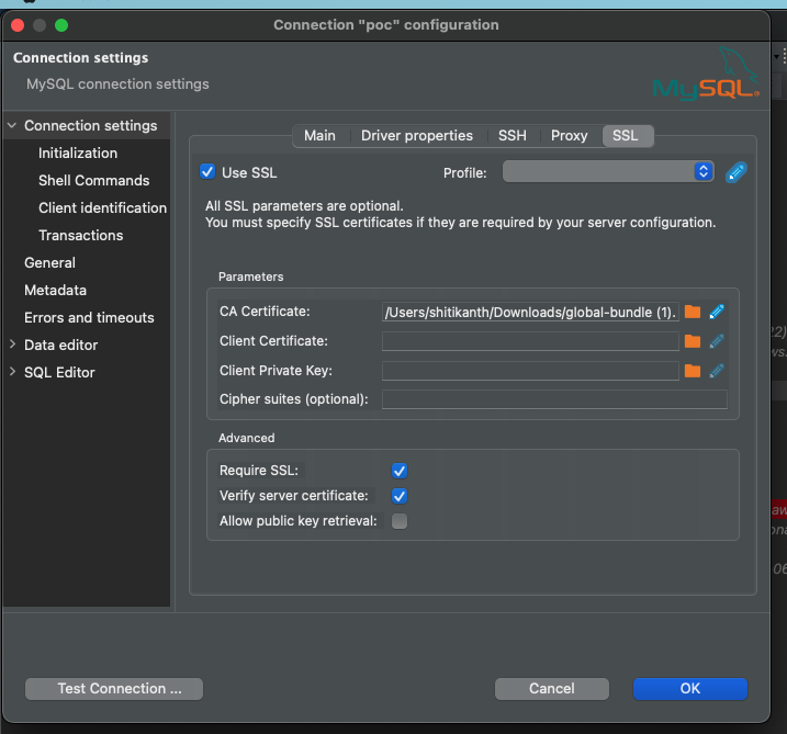 Cant Connect To Mysql On Rds Using Ssl With Verify Certificate Option