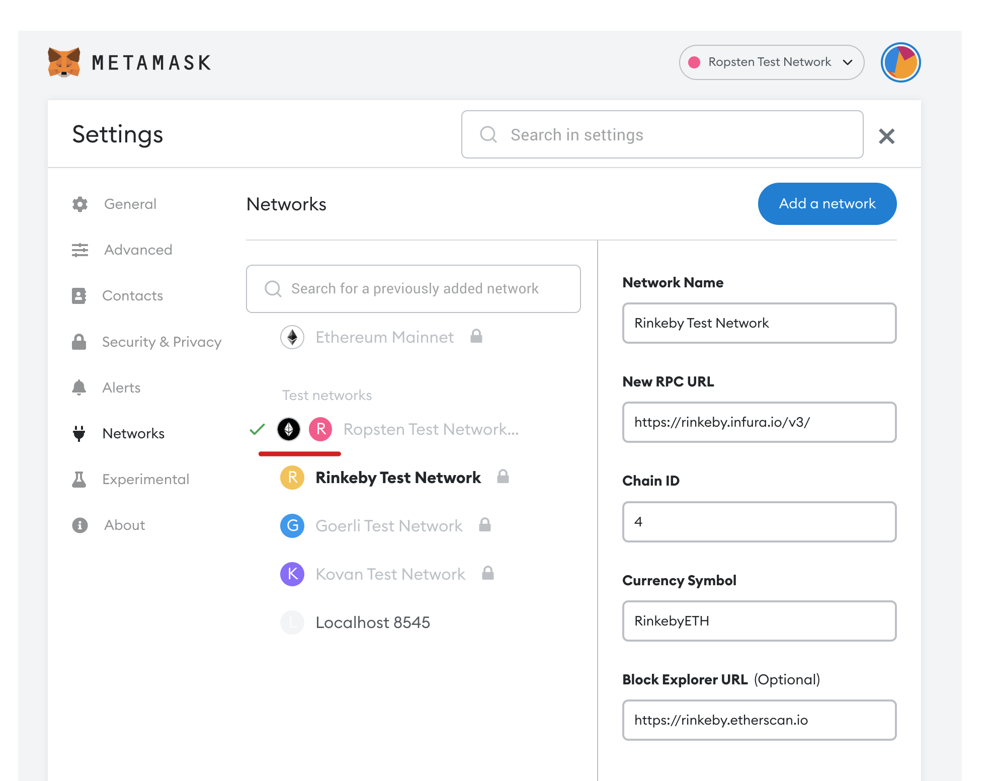 [Bug]: Ropsten Network has 2 icons · Issue #14567 · MetaMask/metamask-extension · GitHub